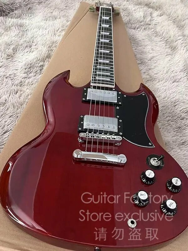 GLAT Электрогитара SG 6-струнная, корпус Махагони