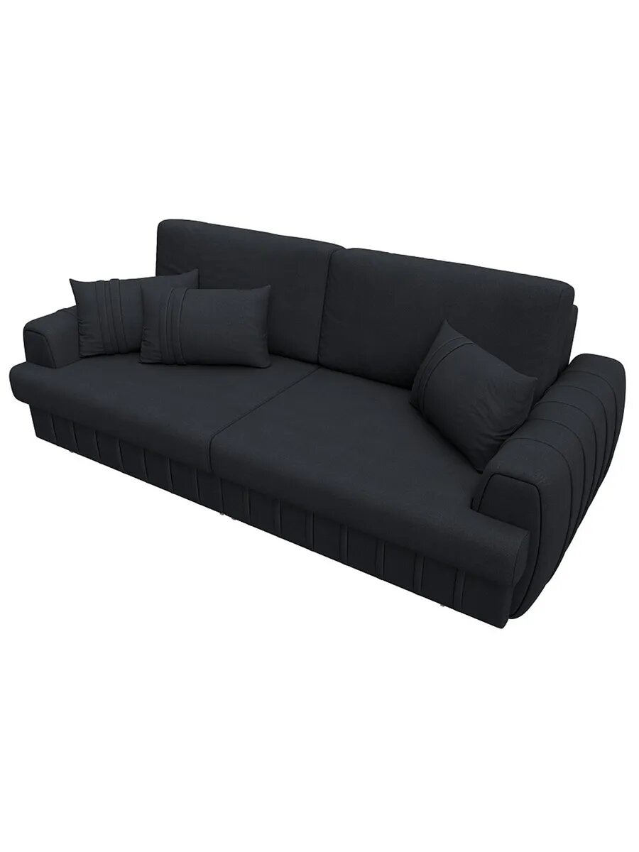 Диван прямой Монако, 240х93х107 см, спальное место 195х160 см, с ящиком для белья, замша