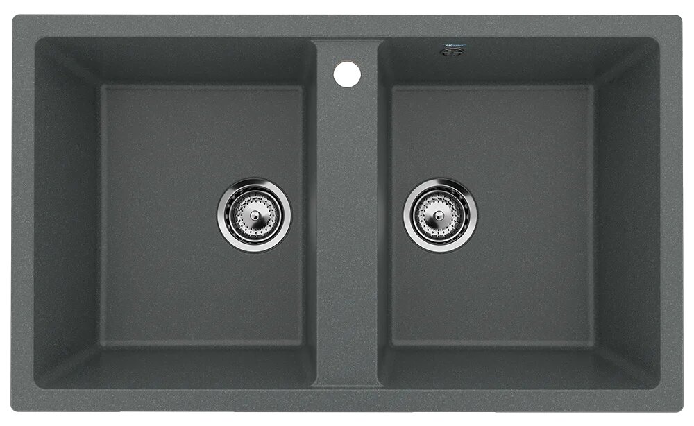 Мойка кухонная Ulgran U-708 -343 мраморная, 51x86, прямоугольная, мойка для кухни, черная, серая, матовая