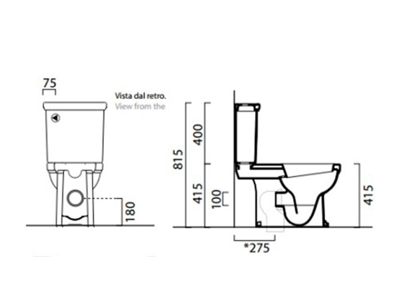 CLASSIC Бачок для унитаза, размер 17х42х40Н, цвет белый