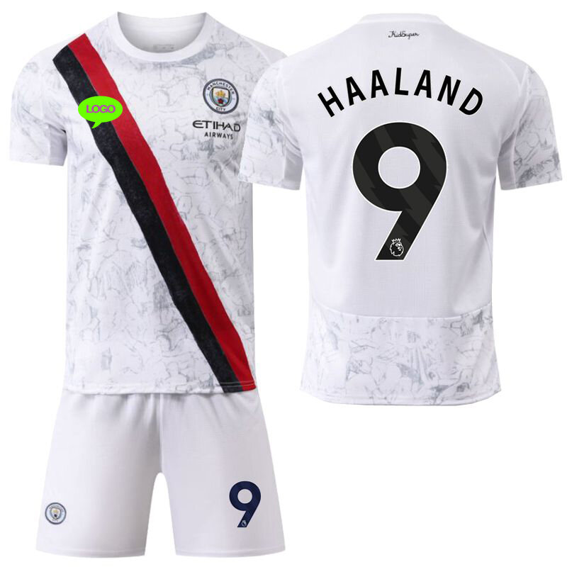 Форма футбольная Манчестер Сити Харланд 9 Де Брюйне 17 Фоден 47 футбольные майки для детей комплекты спортивный матч досуг футбольные майки