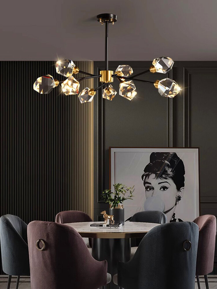 Кристалл люстра потолочная светодиодная светильник Чёрный Люстры