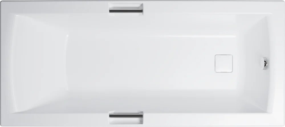 Акриловая ванна ARAGUT Селигер 160x75, на ножках, с ручками, пристенная, белая, глянцевая, прямоугольная