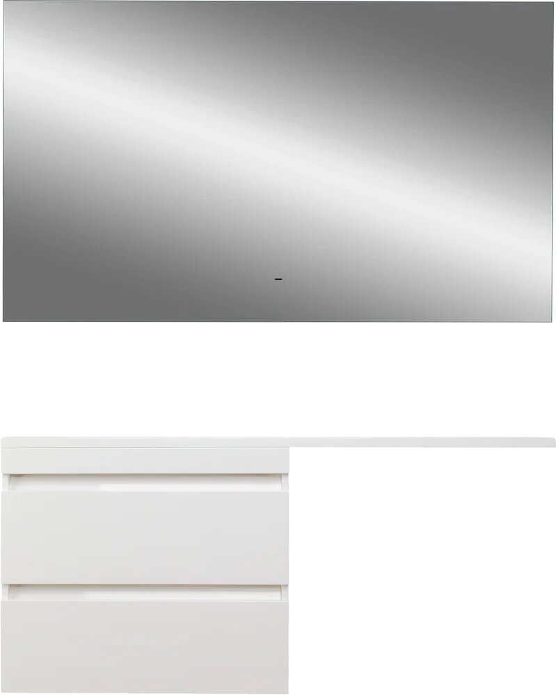 Мебель для ванной комнаты Style Line Даллас 130 L Люкс Plus подвесная, зеркало DIWO Элиста