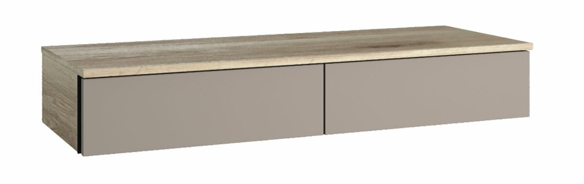 Консоль подвесная "Розалин" Владимирская мебельная фабрика, ЛДСП, цвет серо-коричневый, 111 см x 40 см