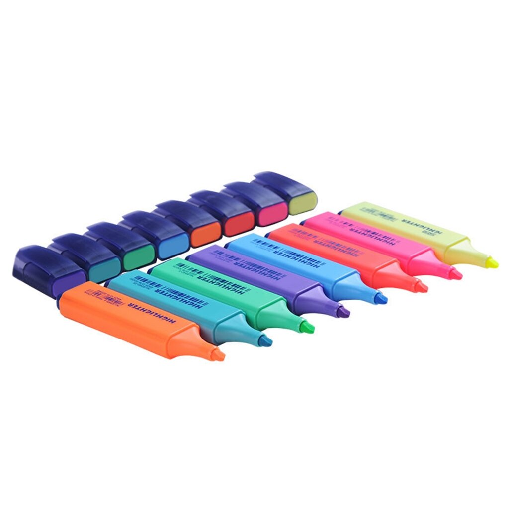 Флуоресцентный Маркер-Хайлайтер Быстросохнущая Эргономичная Ручка Для Дневникового Блокнота