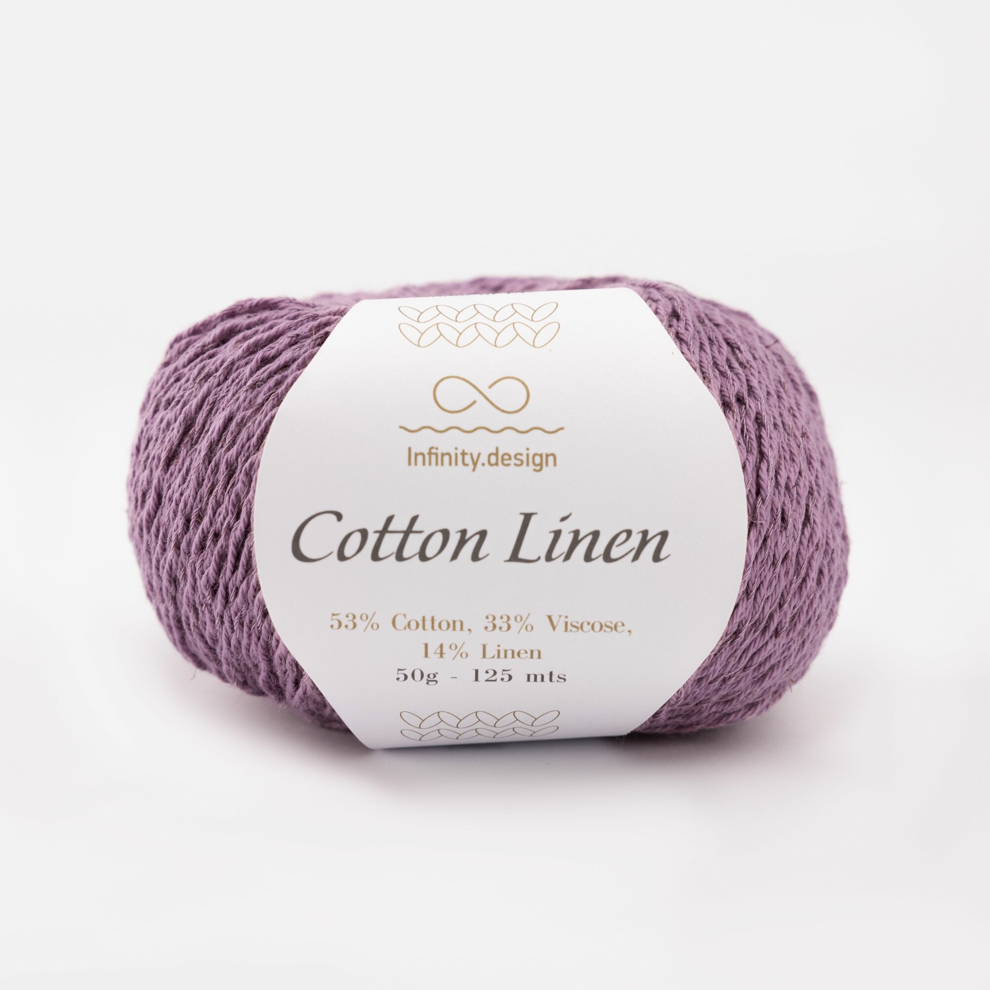 Пряжа INFINITY Cotton Linen 4642 (1 моток), 53% хлопок, 33% вискоза, 14% лен, 50г, 125м