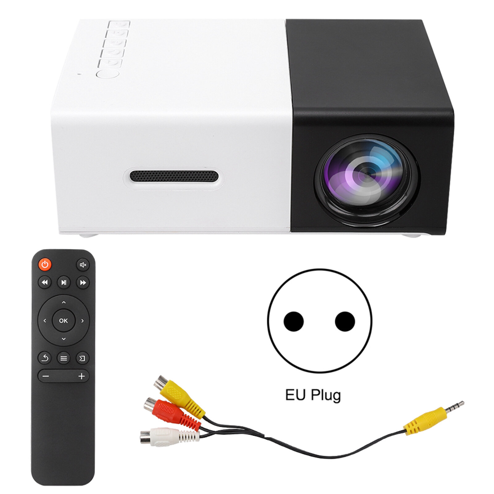 Портативный LED проектор YG300 с интерфейсами