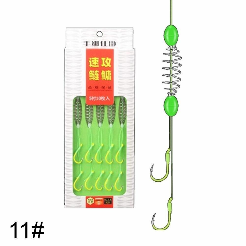 Поплавочный набор для ловли толстолобика и белого амура плавающая кормушка с двойными крючками / Четыре крючка, для донной и поплавочной снасти