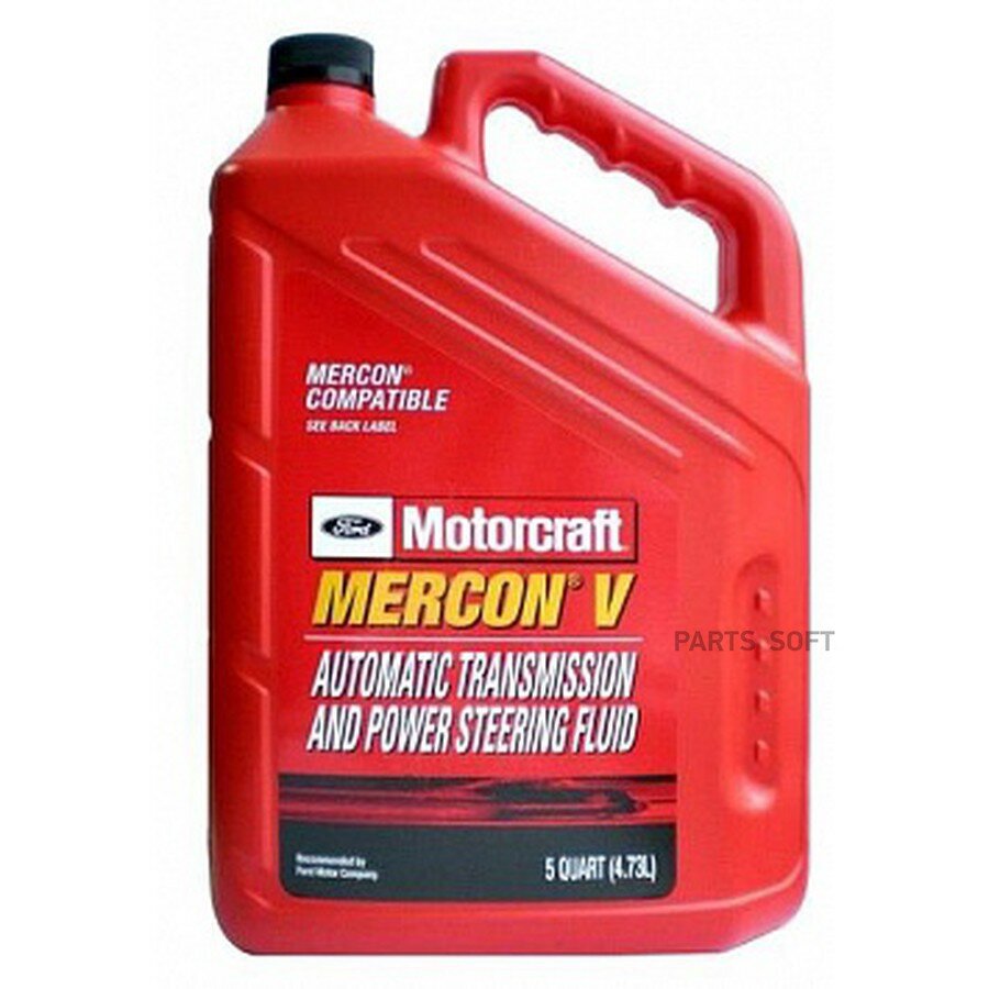 Трансмиссионное масло FORD Motorcraft Mercon V Automatic Transmission and Power Steering Fluid (4,73л) от официального дистрибьютора, FORD, артикул XT55QM