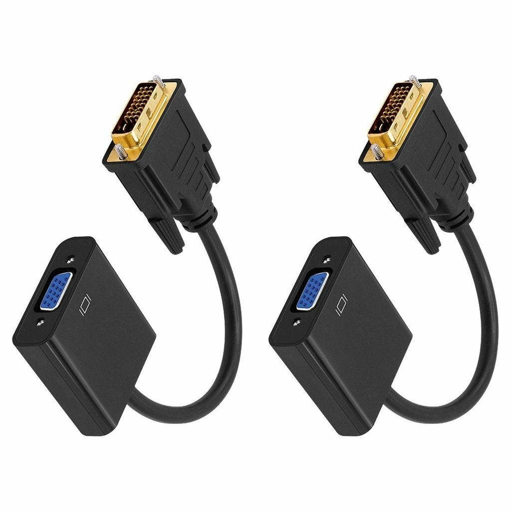 Кабель-адаптер DVI-D to VGA, 2pc