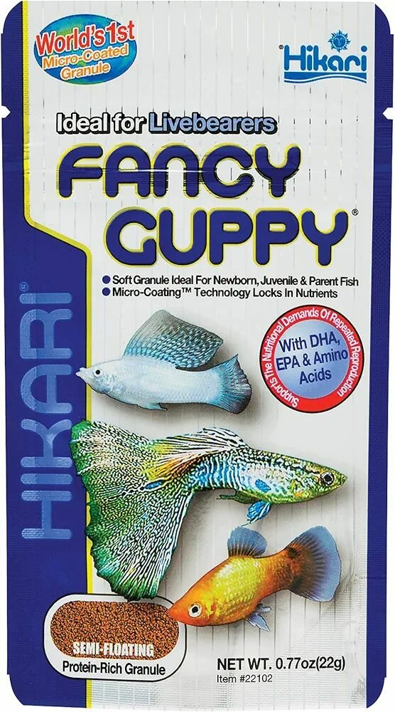 Корм для рыб Hikari Fancy Guppy, 22г