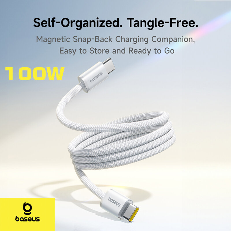 Кабель Baseus Dynamic 4 Pro, 100W USB-C to USB-C, "быстрая зарядка" (P10385200211-00) белый