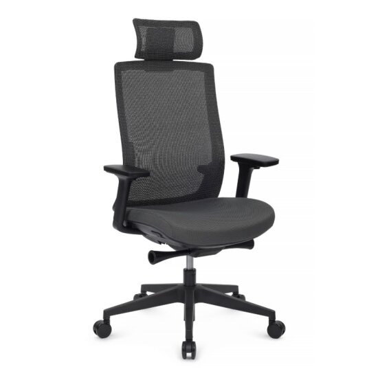 Кресло руководителя Riva Design Forum CH-312A Черный пластик/Серый