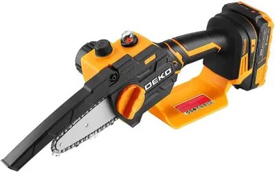 Электрическая цепная пила Deko DKCHS 20-4 20Вт дл. шины:4(10cm) 1аккум. 2Ач ЗУ (063-4480)