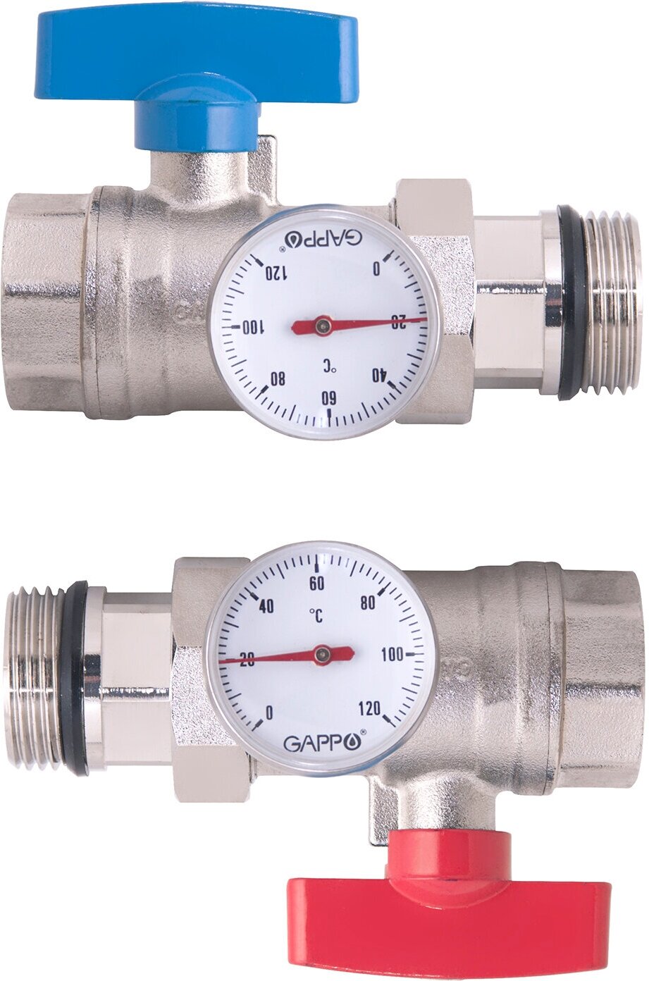 Кран шаровой с термометром 1" Gappo