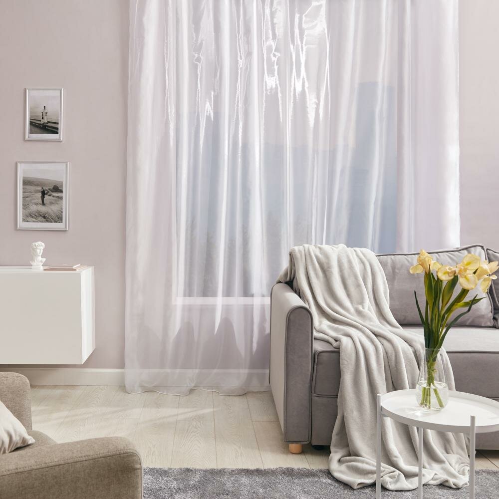 Тюль на ленте Inspire микровуаль 300x280 см цвет белый