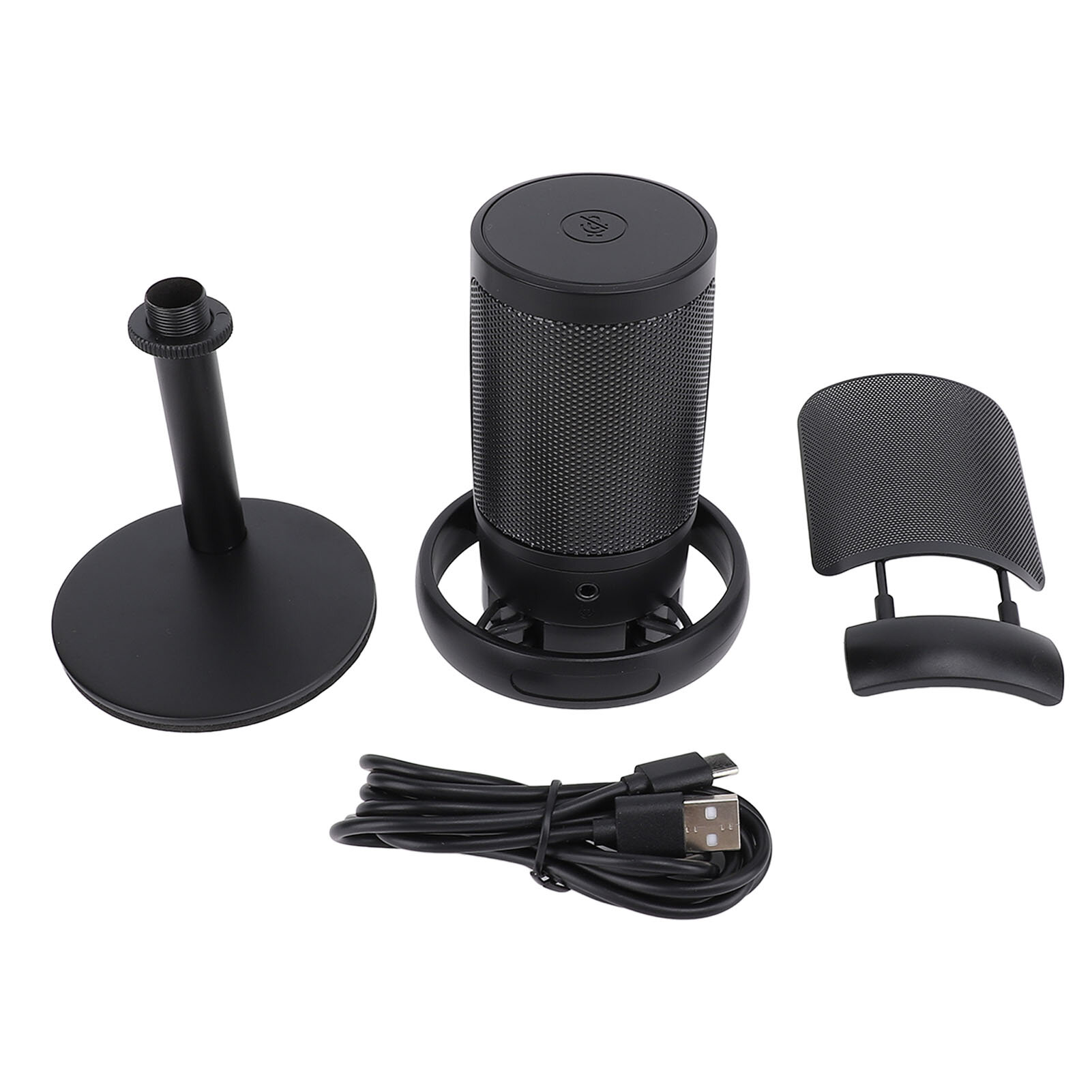 Игровой микрофон быстрый отключенный цвет окружающий свет USB PC Condenser Mic с поп -фильтром удара монтаж