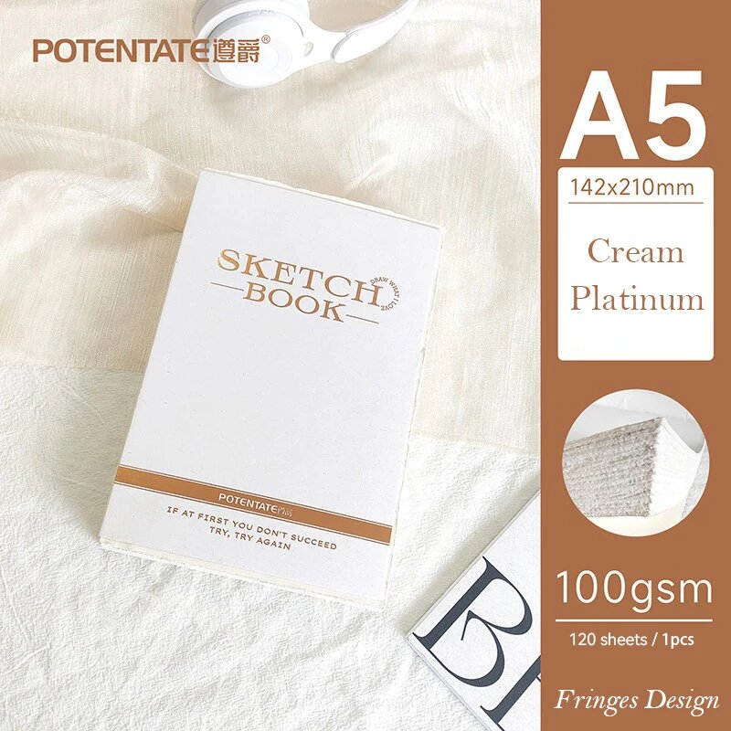 Альбом для рисования Potentate А4/А5 120 листов 120sheets A5 White