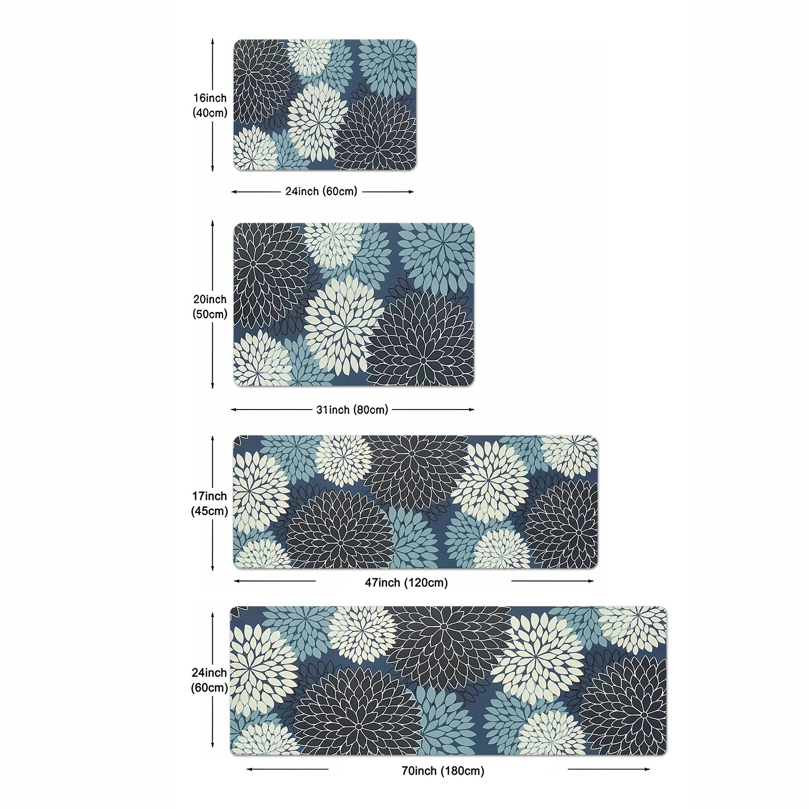 Мягкие моющиеся нескользящие коврики для ног 4-х размеров, небольшой длинный прикроватный ковер, ковер для прихожей, коврик для входа в ванную комнату, кухонный коврик 50x80cm