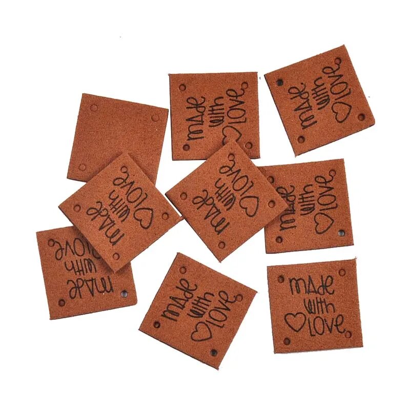 Кожаные этикетки для одежды 20 шт. Коричневый, 5-20Pcs