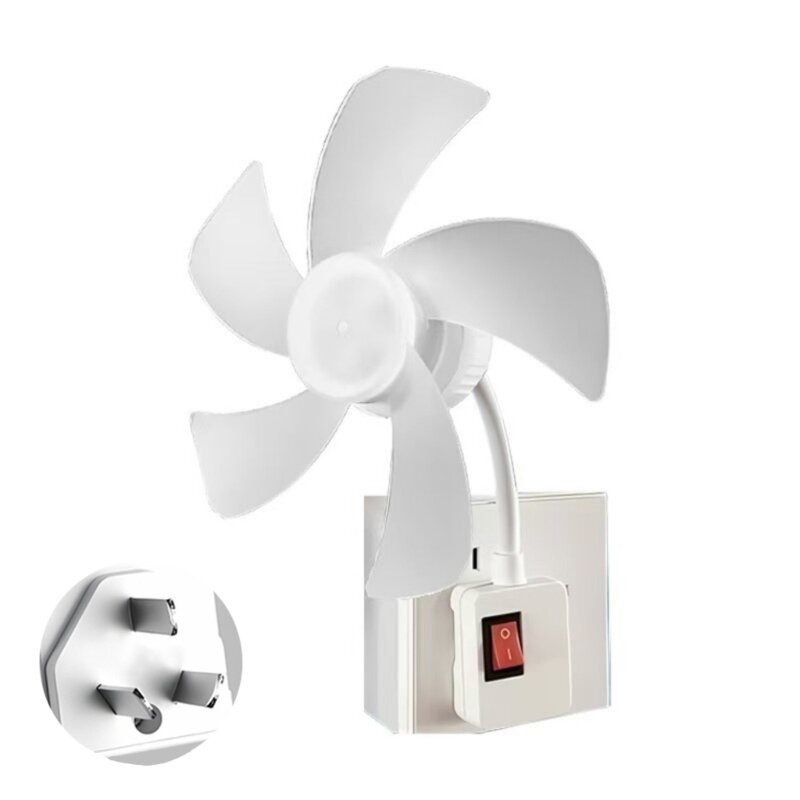Компактный Вращающийся вентилятор с розеткой, Регулируемая на 360 Градусов Вентиляция, Подходит для спальни, кухни, Простой установки