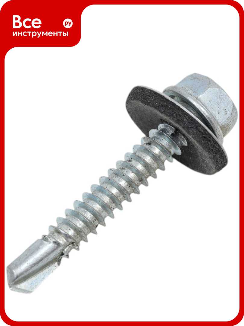 Саморез для крепления кровли STEELREX сверло, цинк. 6.3x38, для крепления кровли steelrex сверло