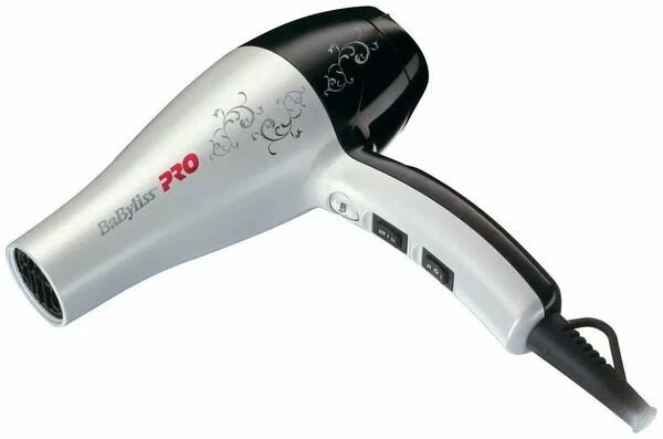 Фен BaByliss Pro BAB5559WTE, 2000Вт, белый, вращение шнура, защита от перегрева