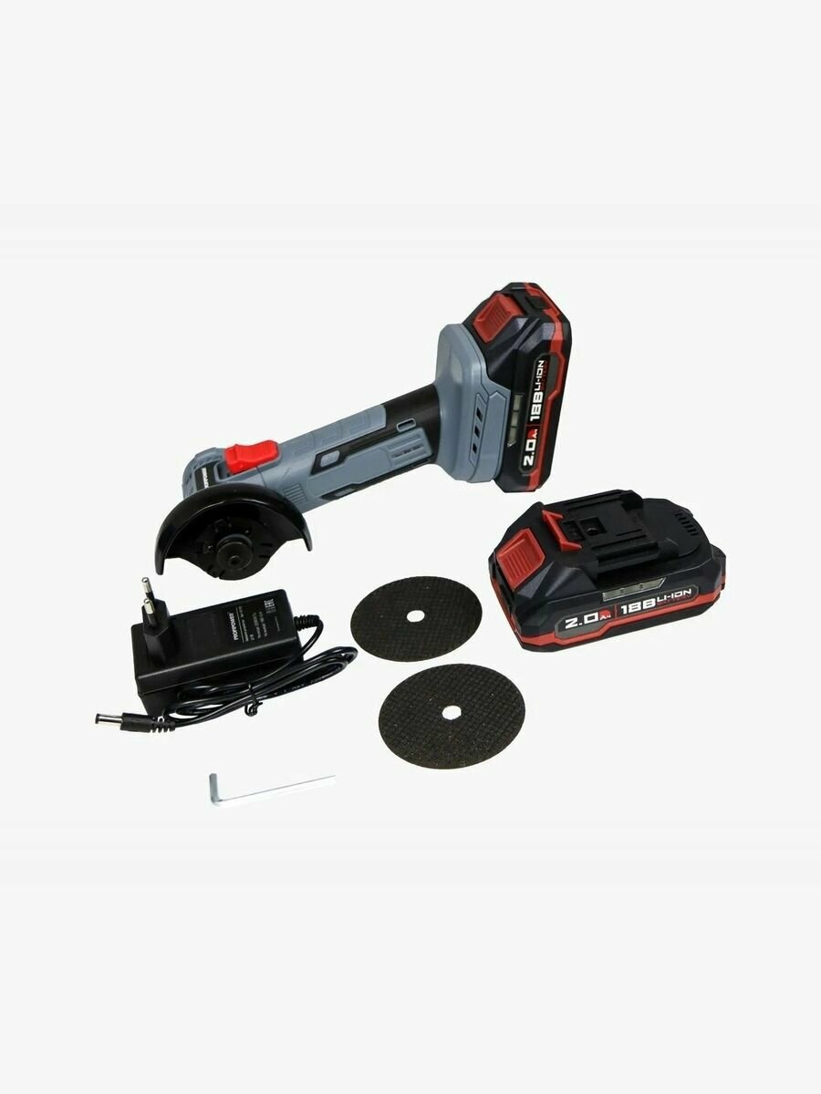 Углошлифмашина аккумуляторная мини бесщеточная PROFIPOWER DGA-18B (18В, 76мм, Li-ion-2шт, 2.0Ач, 0-20000об/мин,