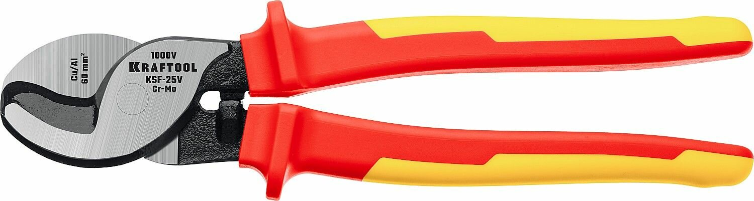 Кабелерез KRAFTOOL KSF 25V, диаметр 13 мм, длина 250 мм, VDE до 1000 V, усиленное диэлектрическое исполнение