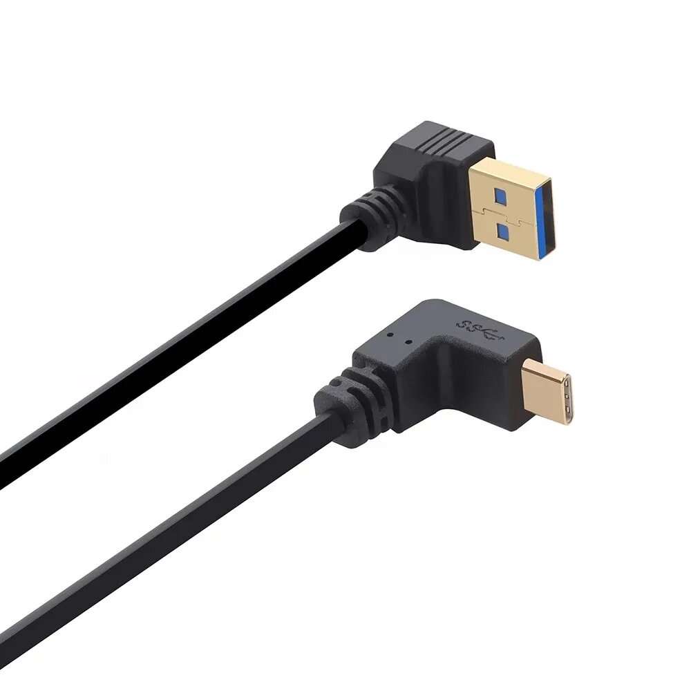 USB-кабель для передачи данных, двусторонний, с углом поворота 3,1 градусов, 30 см