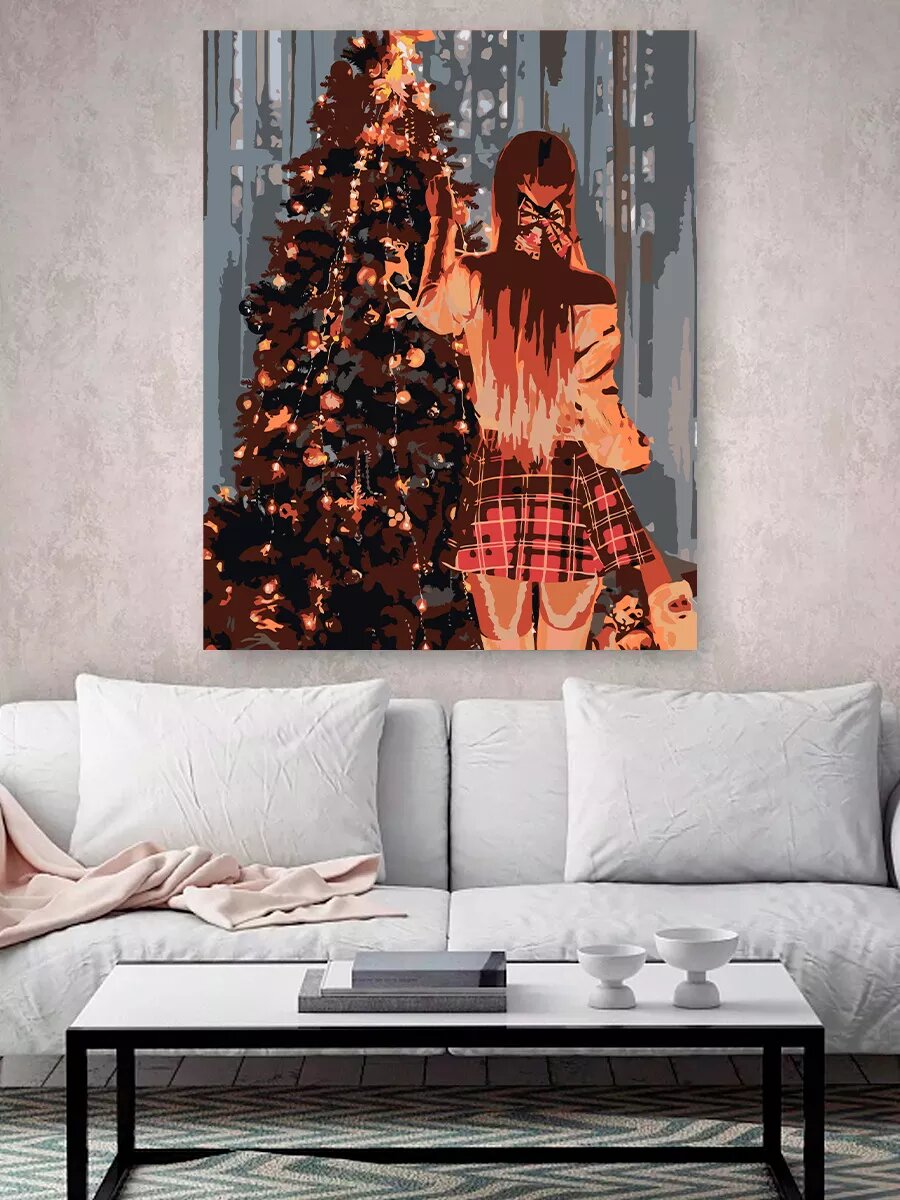 Картина по номерам Зимний-вечер