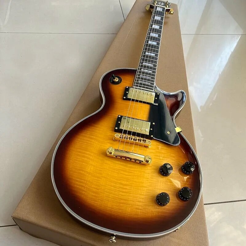 GLAT Электрогитара Классическая Les Paul 6-струнная, корпус Махагони 40"