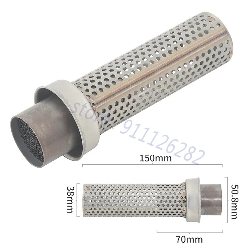 Универсальный 51 мм 60 мм мотоциклетный выхлопной глушитель, модифицированный съемный катализатор, глушитель DB Killer, шумоподавление, очистка, 51mm 150mm