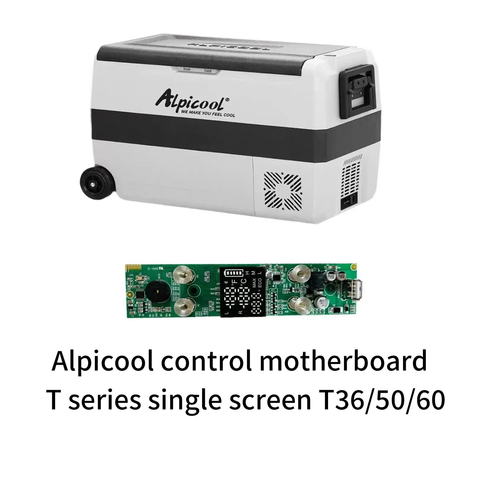 Alpicool Автомобильный холодильник Панель управления Маленькая морозильная камера Портативный охладитель для домашнего использования Автомобиль Грузовик Холодный мини-холодильник с Bluetooth, T single screen