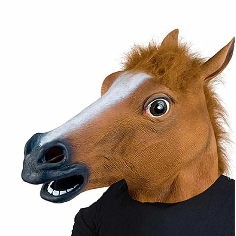 Латексная маска лошади DONYAMY Коричневый, 1