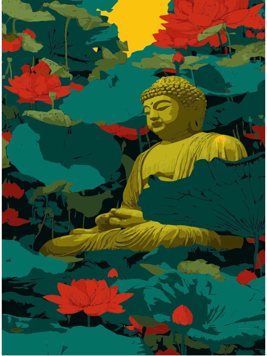 Картина по номерам 30x40 см будда