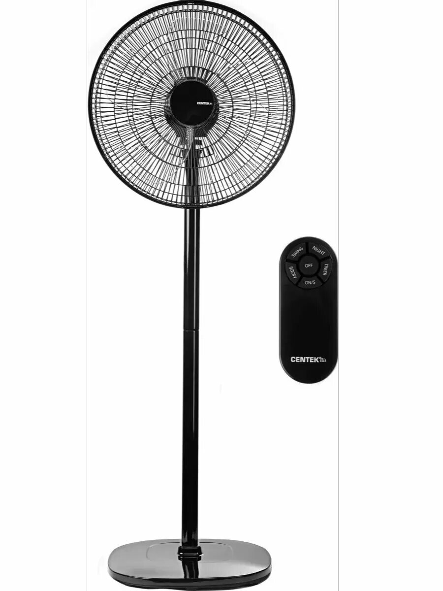 Вентилятор напольный CT-5024 65Вт 4 cкорости ПДУ Черный