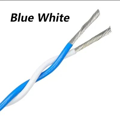 Медный кабель AFS200 2-контактный витая пара 15AWG (1.5mm2), Blue White, 10 meters