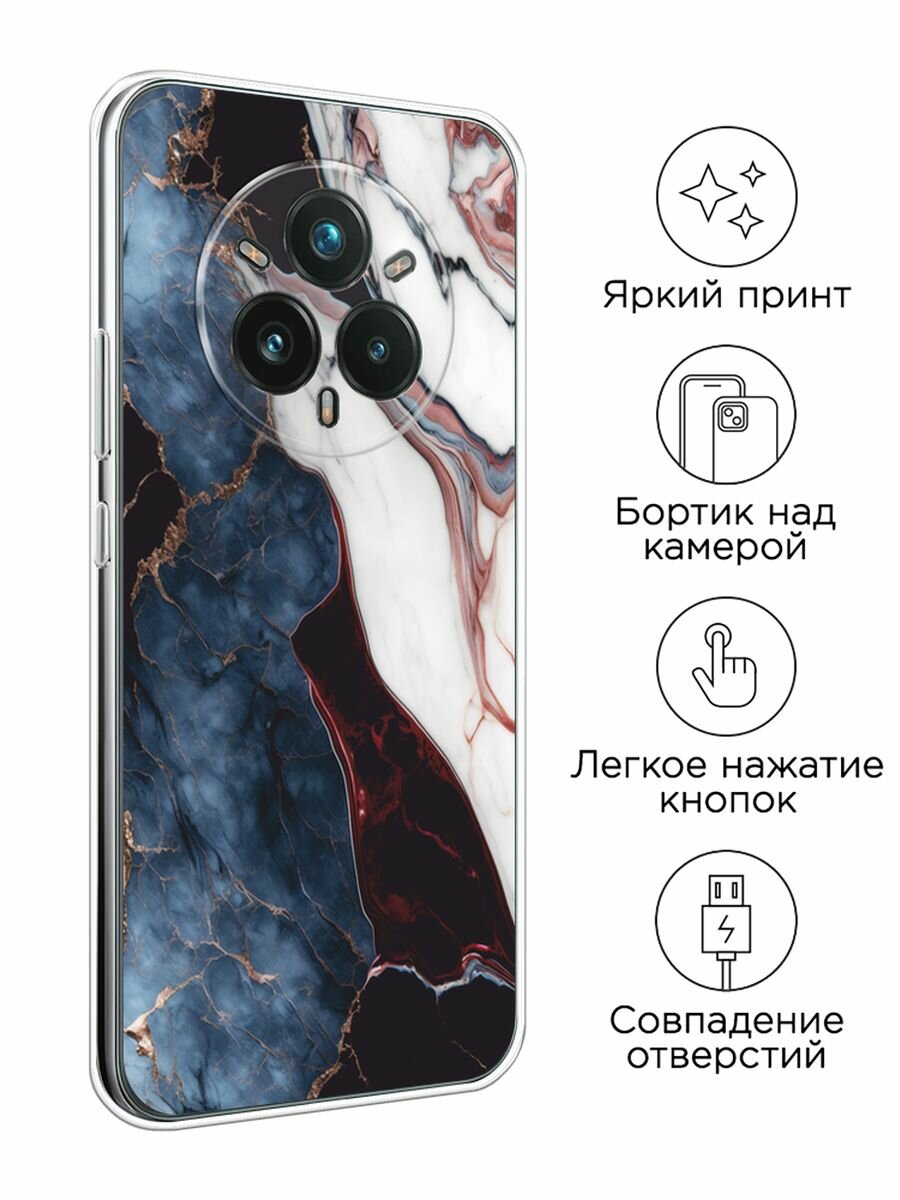 Чехол на Realme 14 Pro / Реалми 14 Про с принтом "Благородный мрамор" — фото 1
