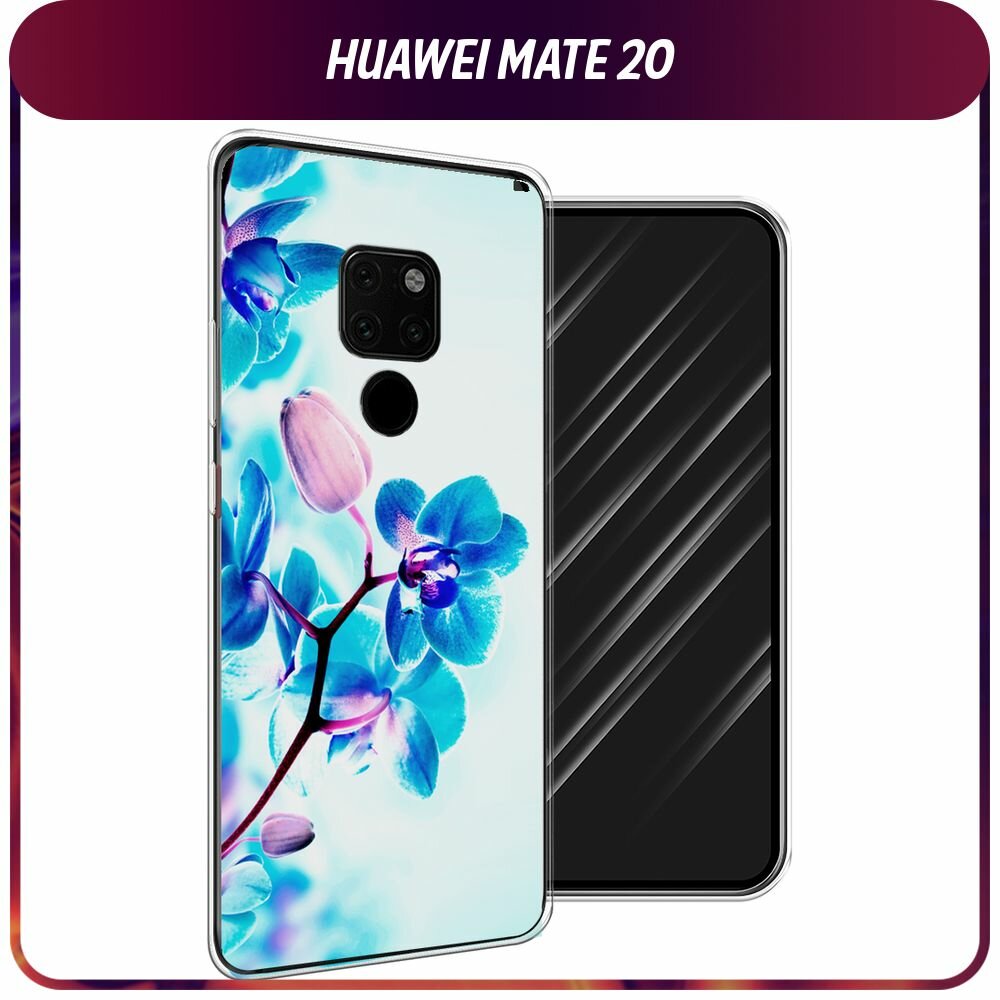 Чехол на Huawei Mate 20 / Хуавей Мате 20 с принтом "Голубая орхидея"