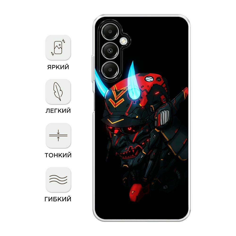 Чехол на Samsung Galaxy A05s / Самсунг Галакси A05s с принтом "Неоновый самурай" — фото 1