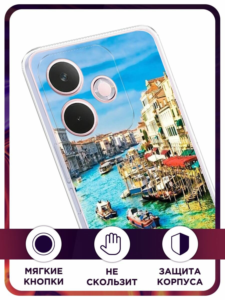 Чехол на Oppo A5 Pro / Оппо А5 Про с принтом "Каналы Венеции" — фото 1