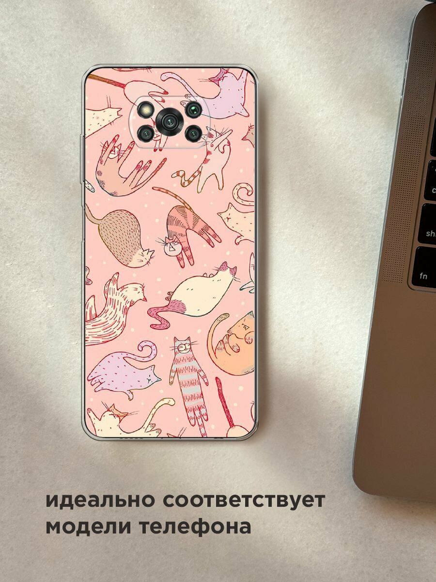 Чехол на Xiaomi Poco X3/X3 Pro / Поко X3/X3 Pro с принтом "Розовое счастье" — фото 1