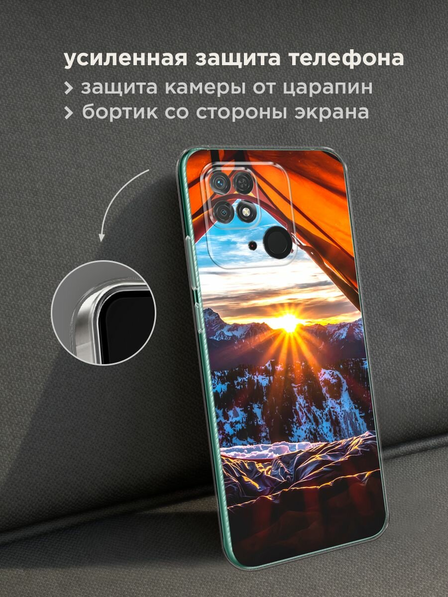 Чехол на Xiaomi Redmi 10C / Сяоми Редми 10C с принтом "Горы 7" — фото 1