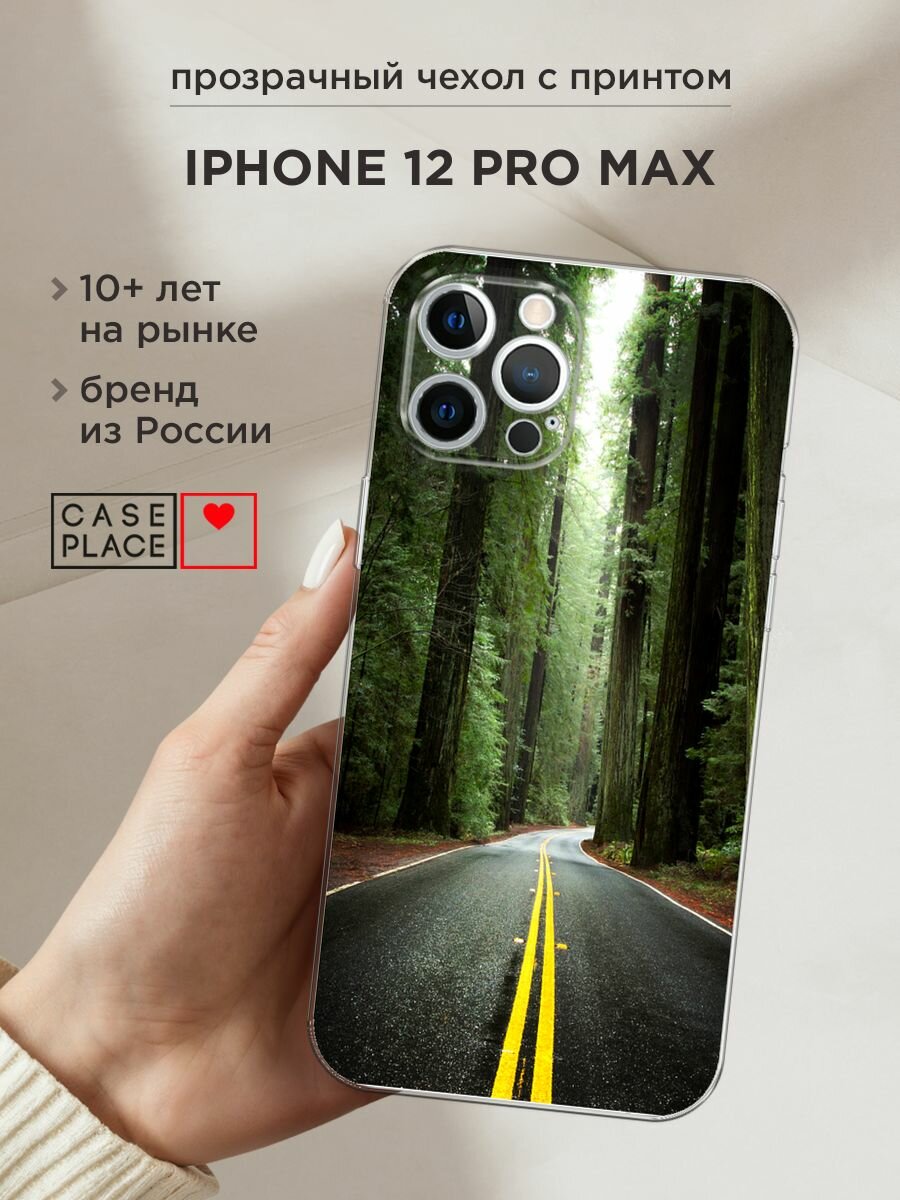 Чехол на Apple iPhone 12 Pro Max / Айфон 12 Про Макс с принтом "Лес 17"