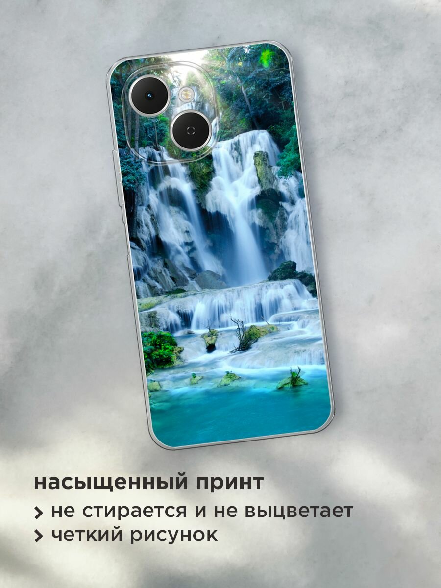 Чехол на Tecno Spark 40C / Текно Спарк 40C с принтом "Водопад 8" — фото 1
