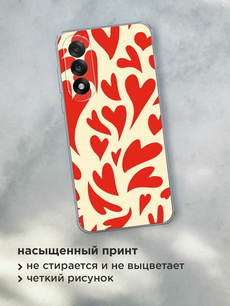 Чехол на OnePlus Nord 5 / Ван Плас Норд 5 с принтом "Crazy hearts 1 - 14 февраля" — фото 1