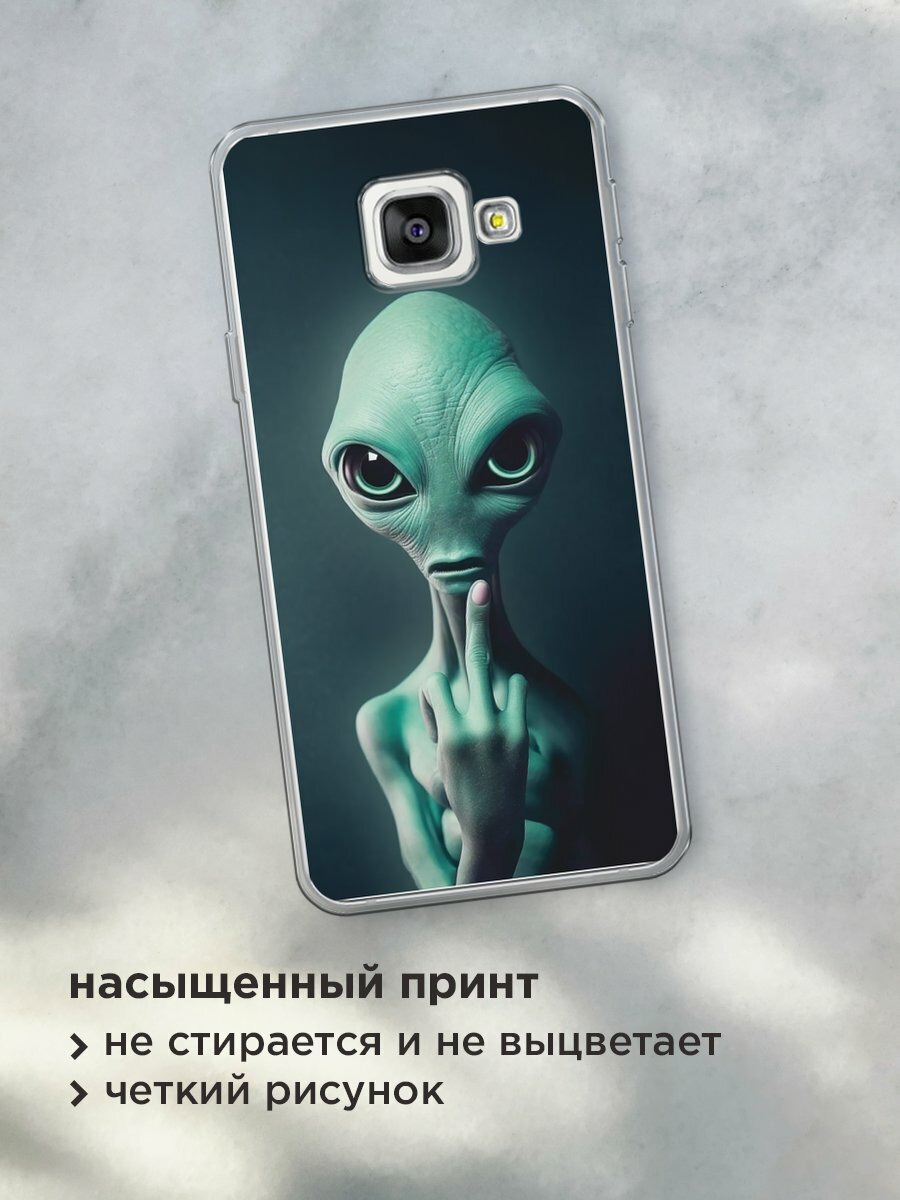 Чехол на Samsung Galaxy A3 2016 / Самсунг Галакси А3 2016 с принтом "Жест пришельца" — фото 1