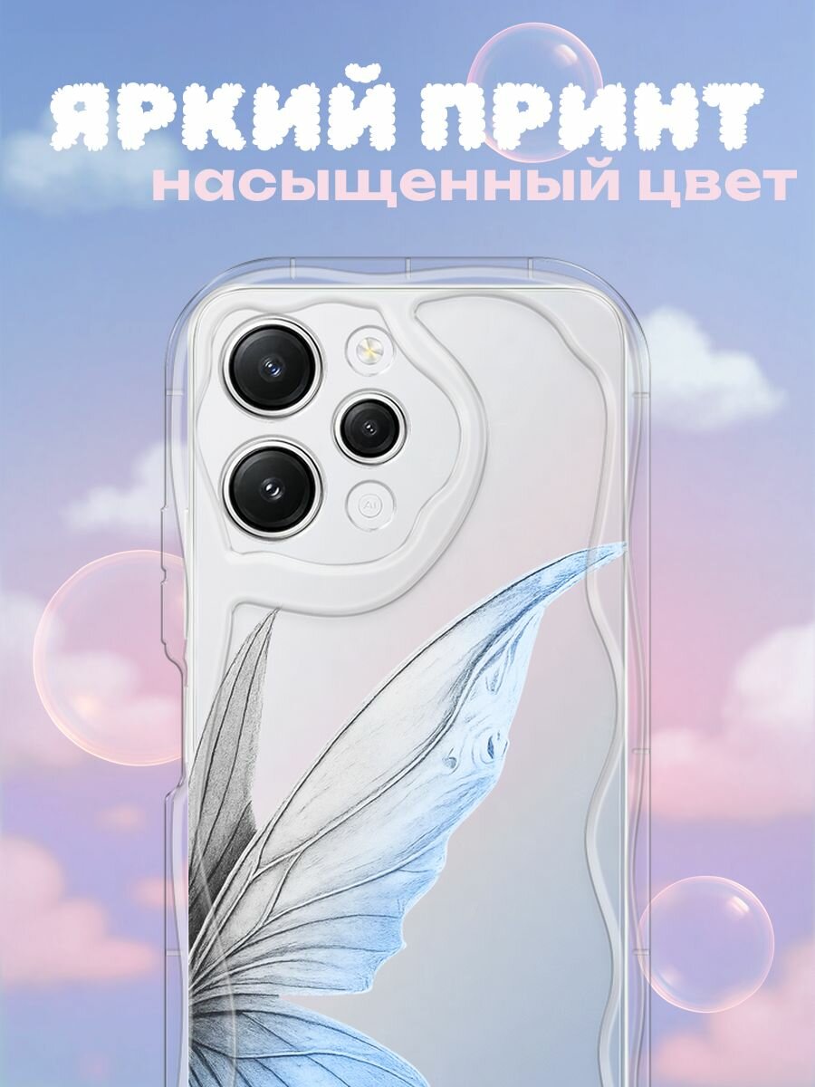 Чехол на Xiaomi Redmi 12 / Редми 12 с принтом "Крылья бабочки" — фото 1